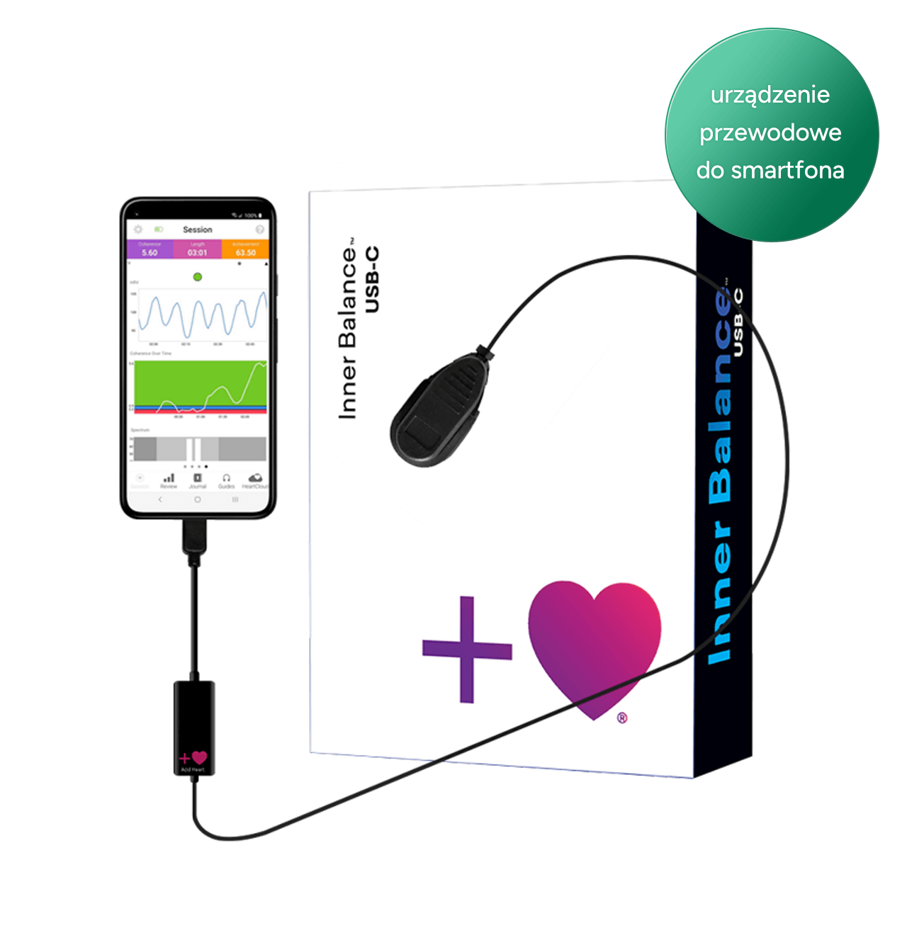 HeartMath Inner Balance czujnik pomiaru HRV w czasie rzeczywistym ...